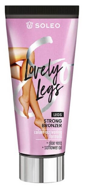 Крем для ног Soleo Legs LOVELY Strong Bronzer (135 мл) с бронзаторами и сафлоровым маслом