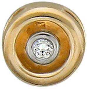 Подвеска, красное золото, 585 проба, бриллиант