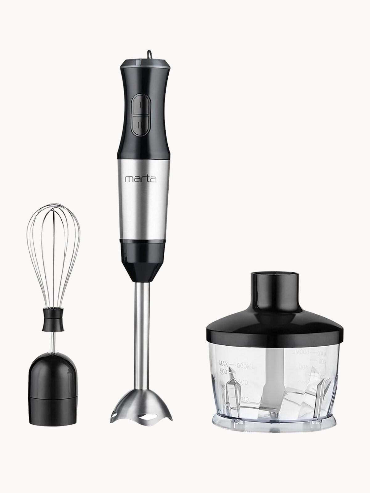 Блендер погружной кухонный комбайн MARTA MT-1579 дымчатый жемчуг