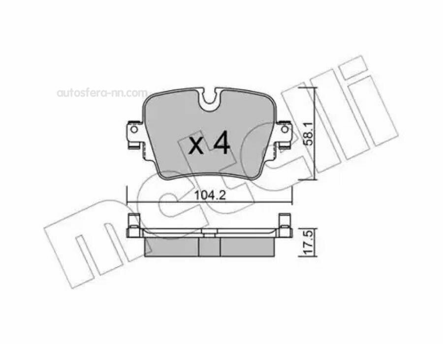 METELLI 2210360 Колодки тормозные