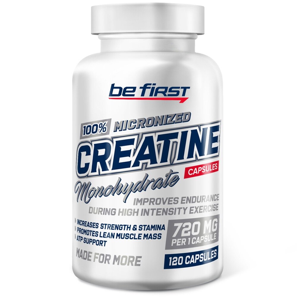 Креатин Be First Creatine Monohydrate Capsules, 120 капсул