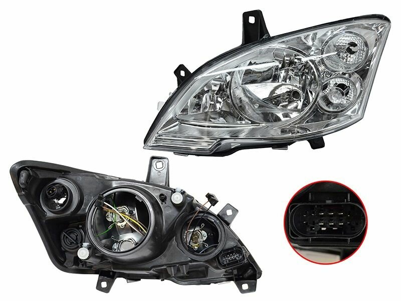 Фара Mercedes-Benz Viano 10-14 / Vito 10-14 (Слева/ С электрокорректором) Ayfar арт. 505429