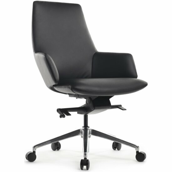 Кресло руководителя Riva Design В1719 Чёрный (A8) натуральная кожа 68*68*88-94