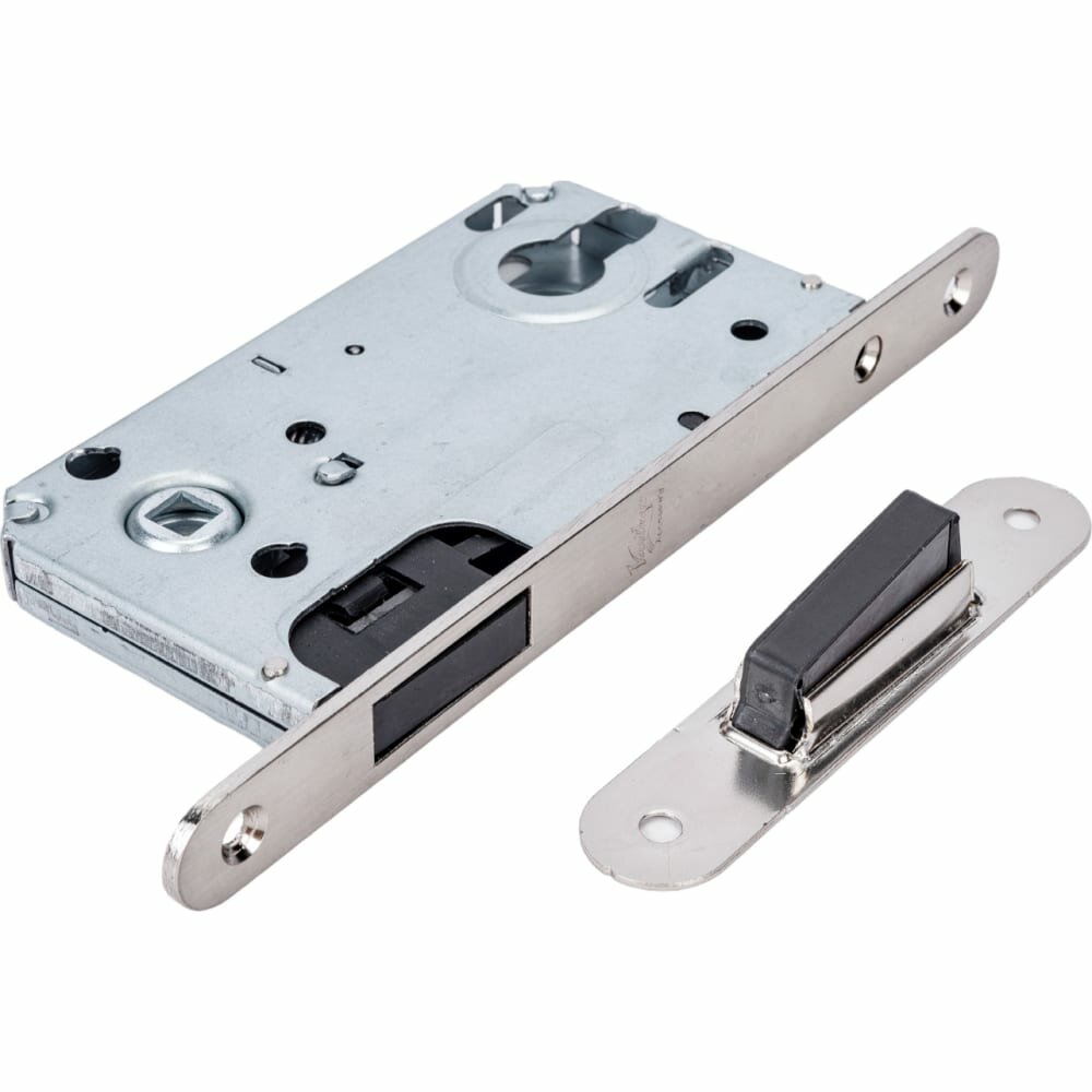 Замок под цилиндр магнитный матовый никель Вантаж M85SN