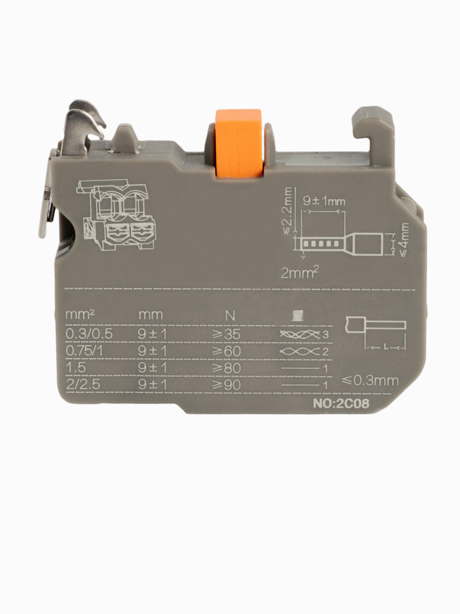 Контактный модуль с 1NС контактом 10 шт