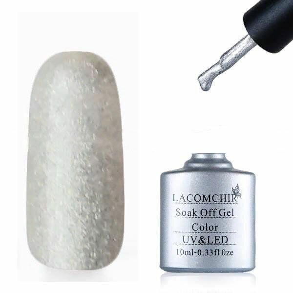 Гель-лак LACOMCHIR TD155 Светло-серебряный металлик, 10 мл