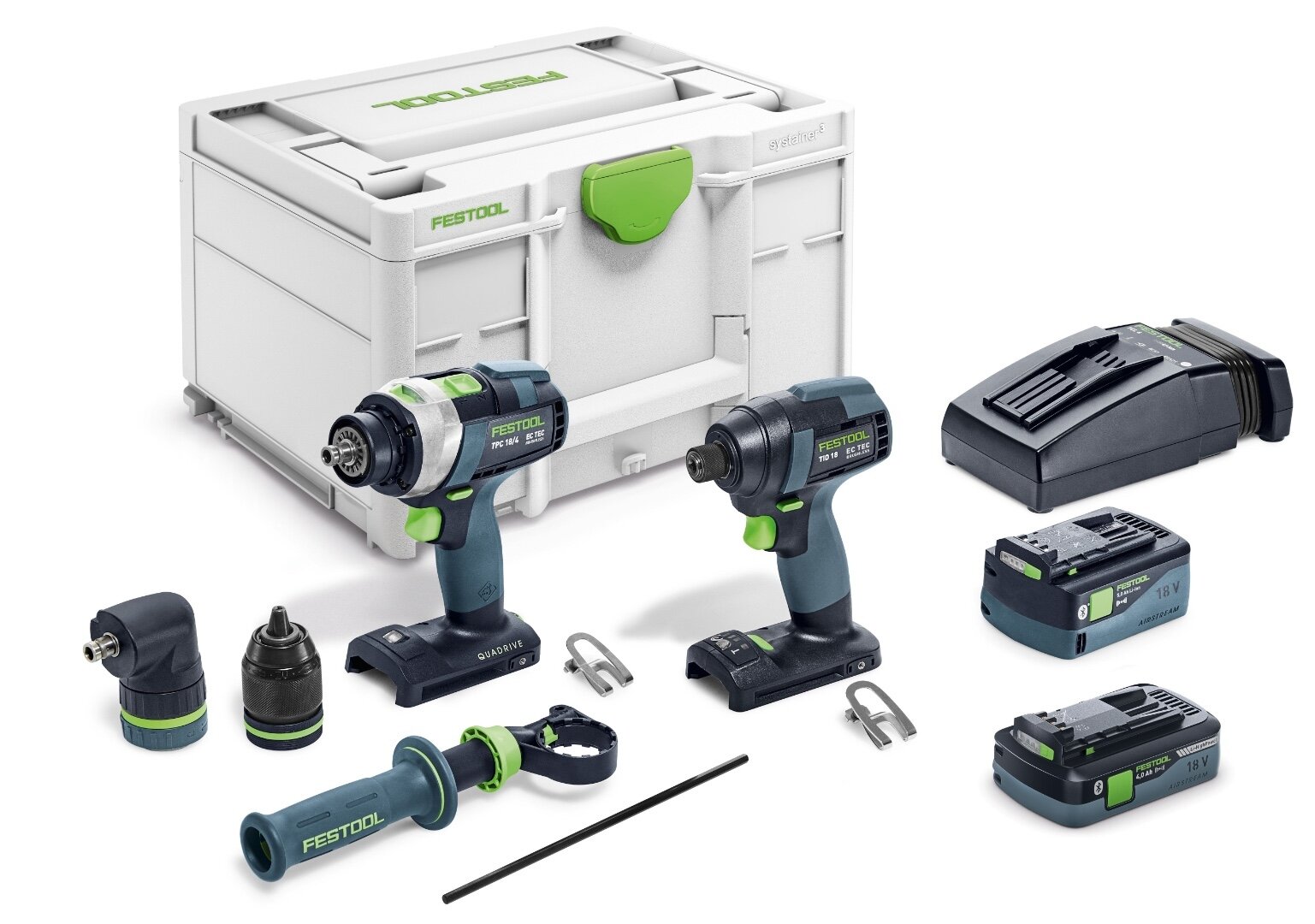 Комплект импульсный и ударный шуруповерт Festool TID 18 5,0/4,0-Set + TPC 18/4