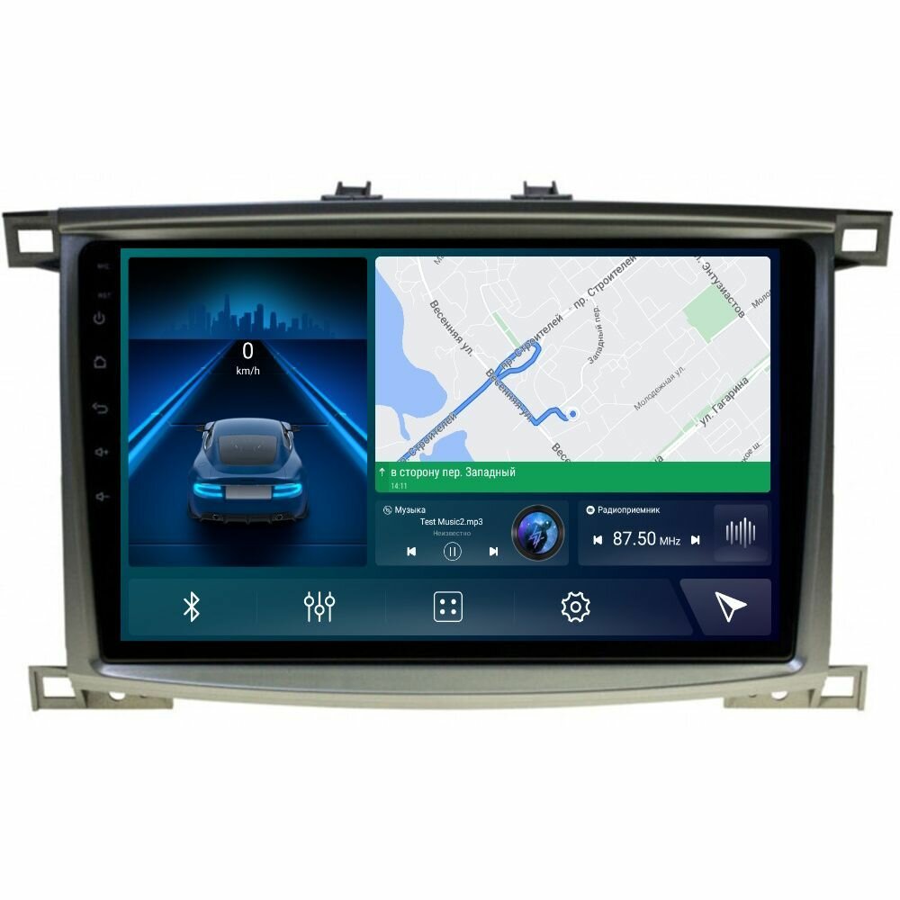 Магнитола CRS-300 Тойота Ленд Крузер 100 Toyota Land Cruiser 100 2002-2007- Android 13 - Процессор 8 ядер - Память 4+64Gb - Carplay - DSP 36 полос - 4G(Sim)