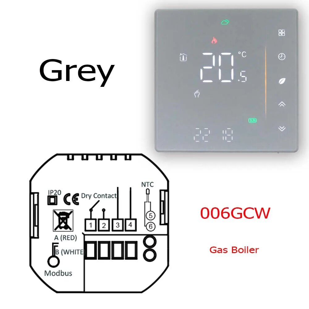 Термостат для газового котла 006GCW Grey, 24VAC