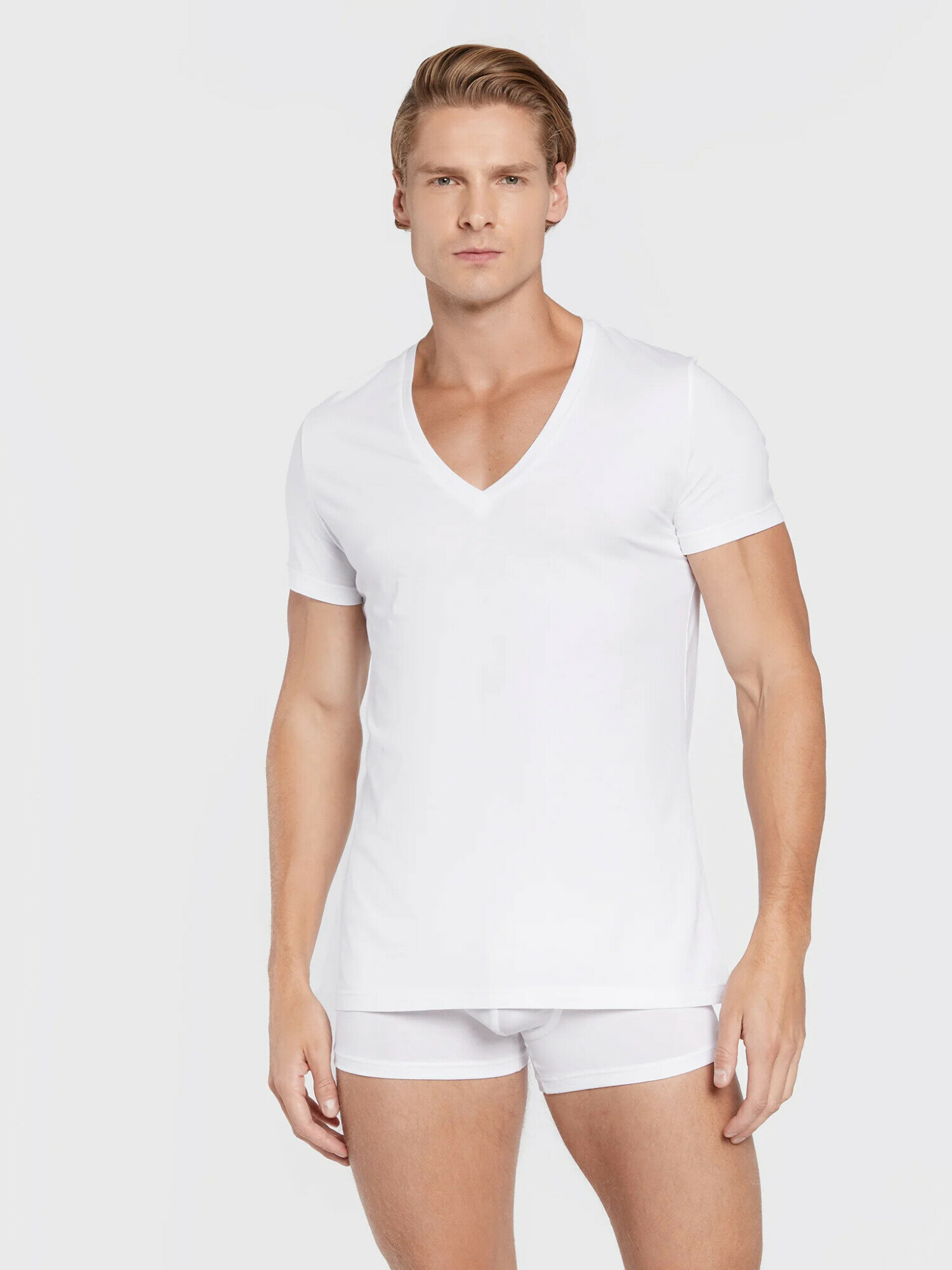 Футболка HOM Supreme Cotton - Cotton Supima Tee-Shirt V Neck