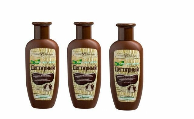 Невская косметика Гель для душа Дегтярный 250 мл, 3 шт