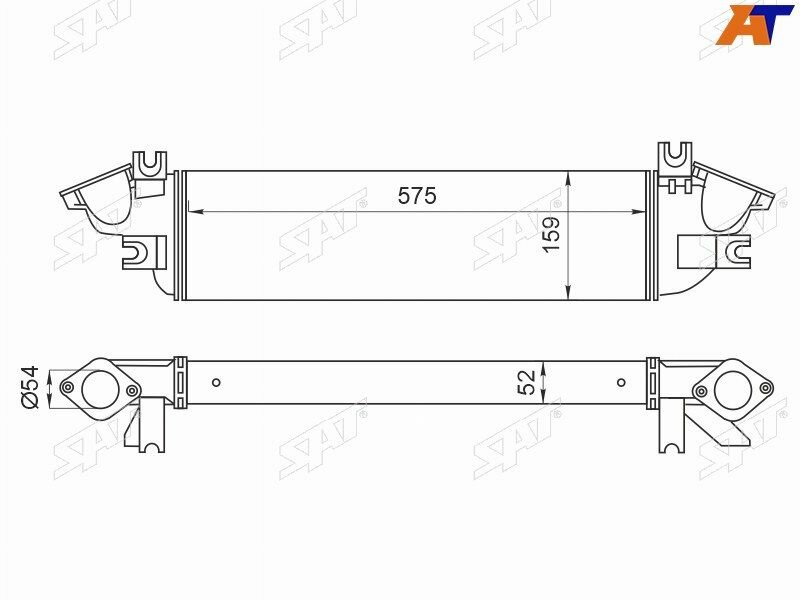 . SAT Радиатор интеркулера для MITSUBISHI L200 15- 2.4D