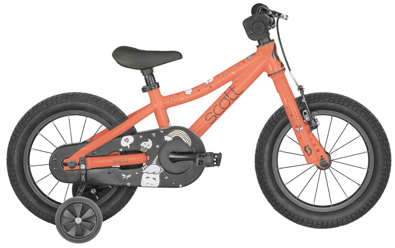 Детский велосипед Scott Contessa 14 (2023) 14 Оранжево-розовый (95-110 см)