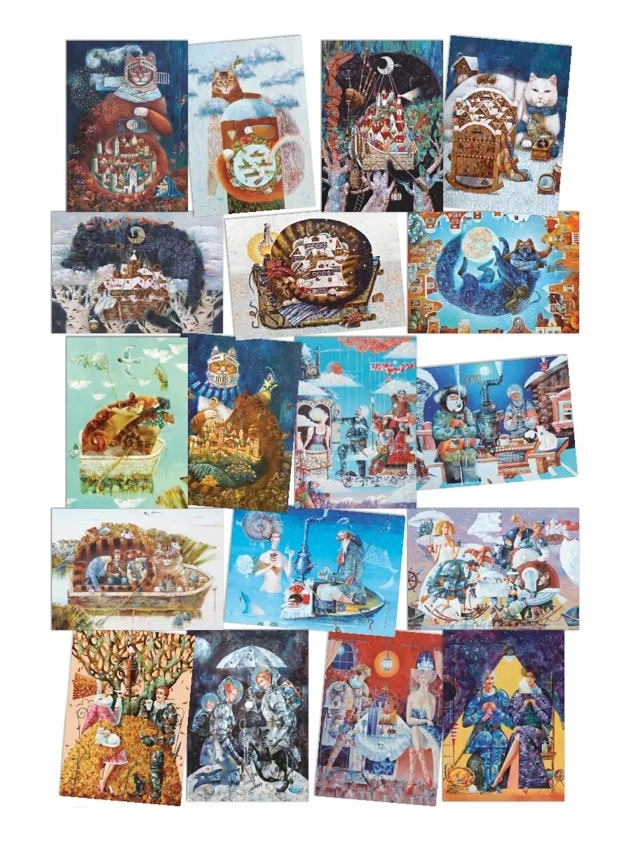 Открытки 18 штук для посткроссинга А. Борис