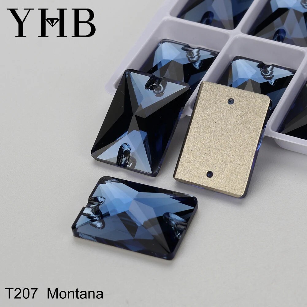 Стразы YHB Montana T207, темно-синий, 8мм/10мм, 72шт