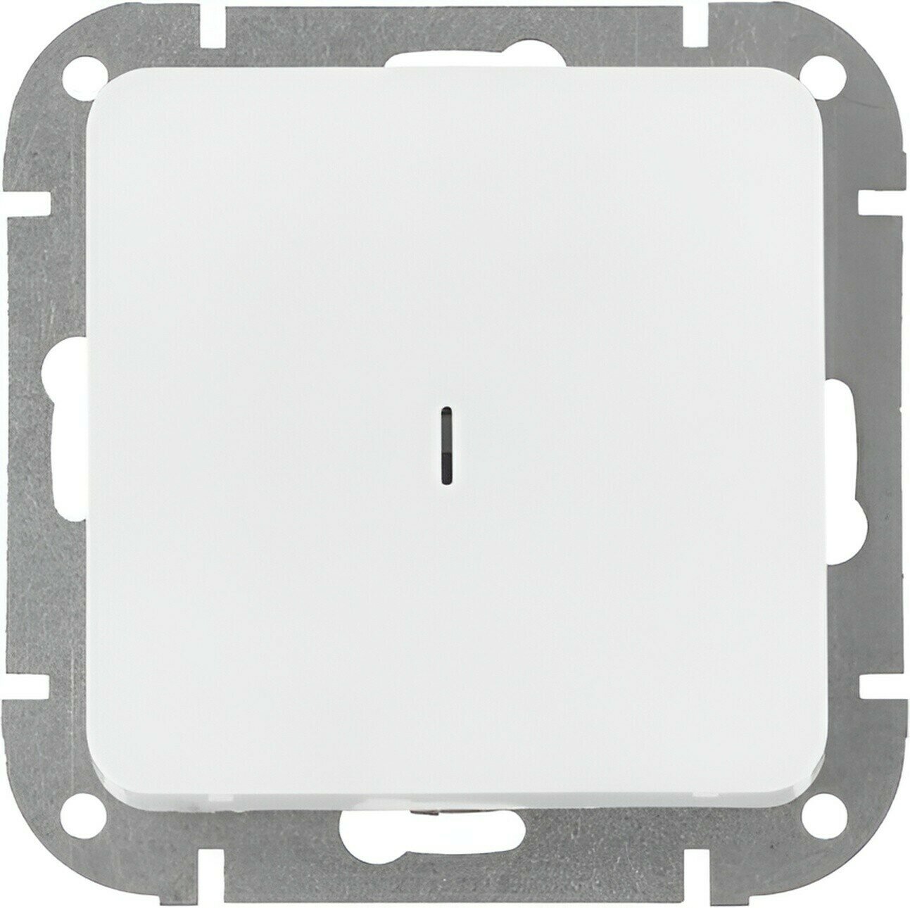 Выключатель 1 клав. (cкрытый, 10А) со световой индекацией, белый, Astrum, Bylectrica (С1 10-3507) (BYLECTRICA)