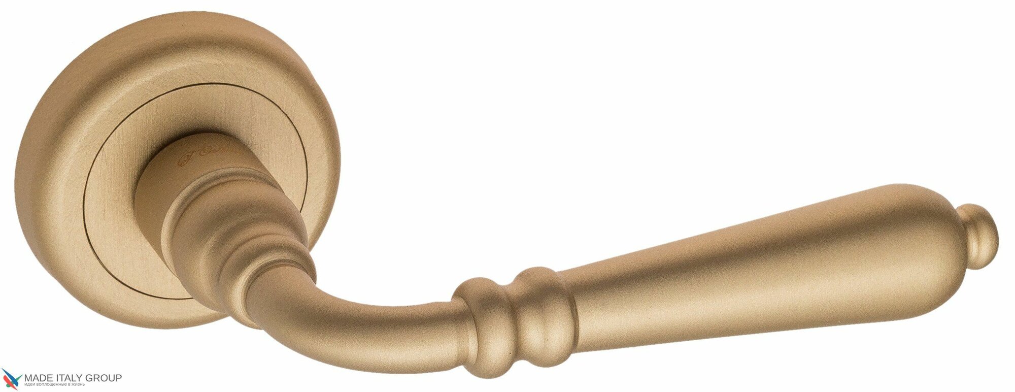 Дверная ручка на круглом основании Fratelli Cattini "NAPOLI" D1-BS матовая латунь