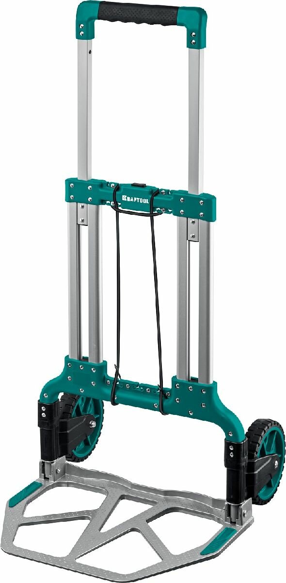 Складная хозяйственная тележка KRAFTOOL ATLANT грузоподъемность 120 кг алюминиевая платформа 48,5х35 см колеса 18 см вес 6,9 кг