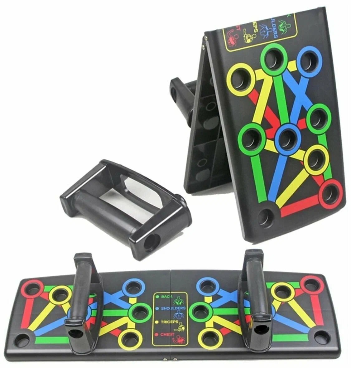 Платформа для отжиманий Foldable Push Up Board складная, с разным хватом