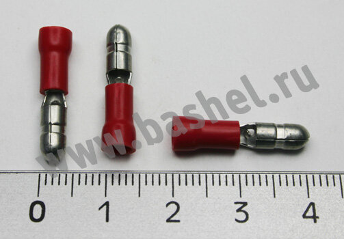 Штекер круглый диам. 3,86 красный