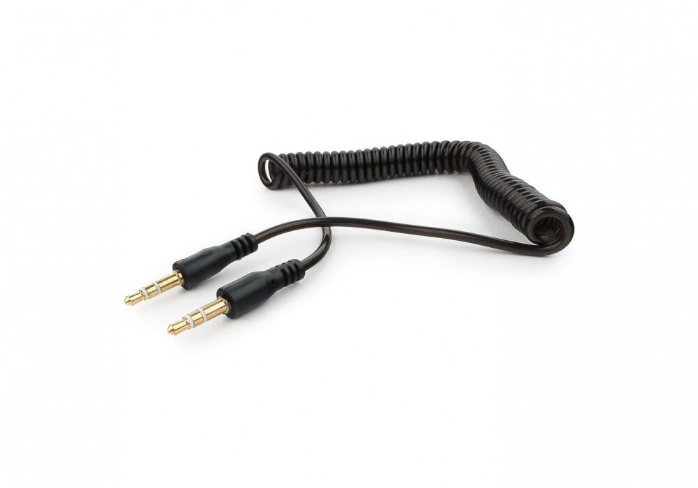 Кабель соединительный , 3.5 Jack (M) - 3.5 Jack (M) спиральный кабель, черный, 2м.