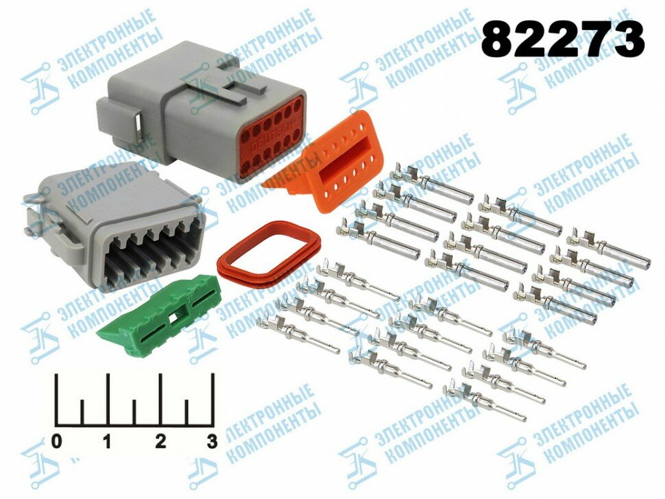 Разъем 12pin в комплекте влагозащищенный DJ3121Y/DJ3012Y-1.6-21/11