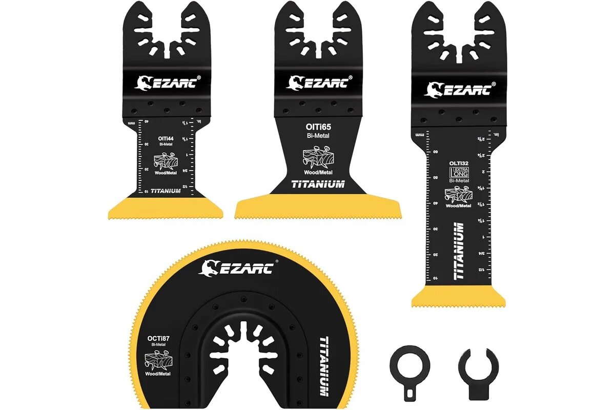 Ezarc 801901 Титановые насадки для реноватора по металлу, дереву и гвоздям, набор 4 шт