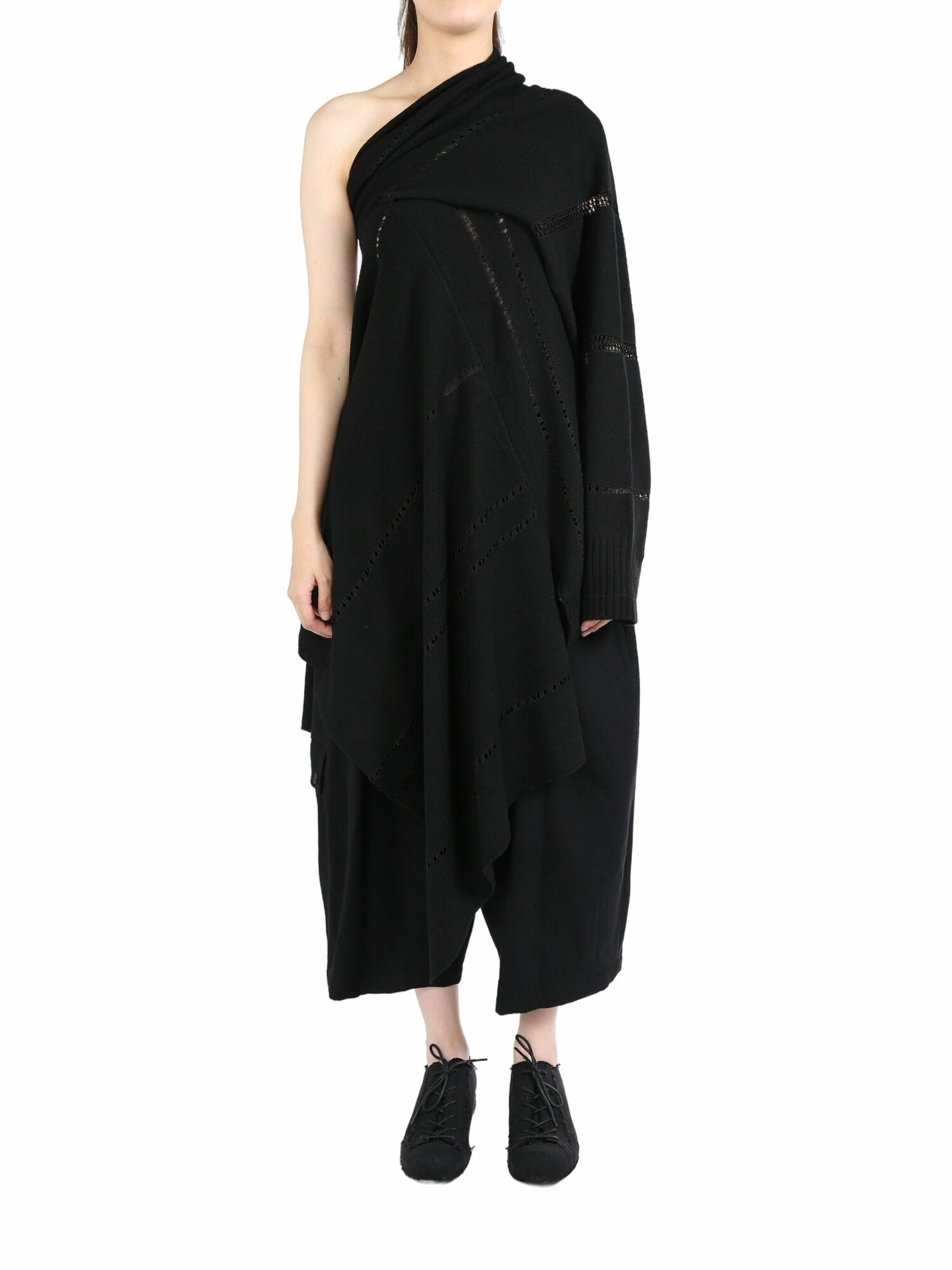 Свитер Yohji Yamamoto Off-shoulder asymmetric pullover
