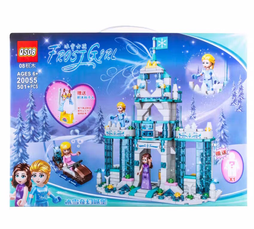 Конструктор Холодное сердце Замок Эльзы и Анны 501 деталь.