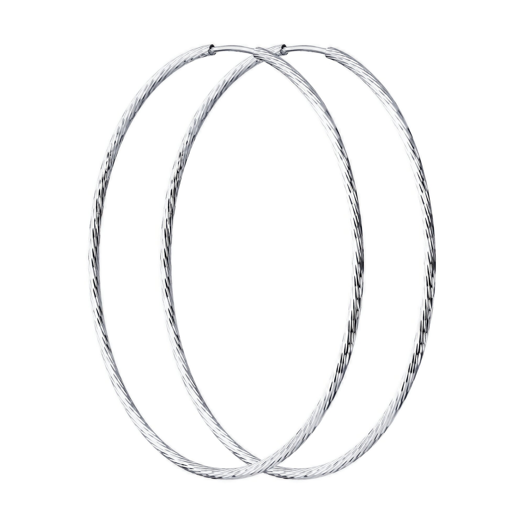 Серьги конго Diamant online, серебро, 925 проба, родирование