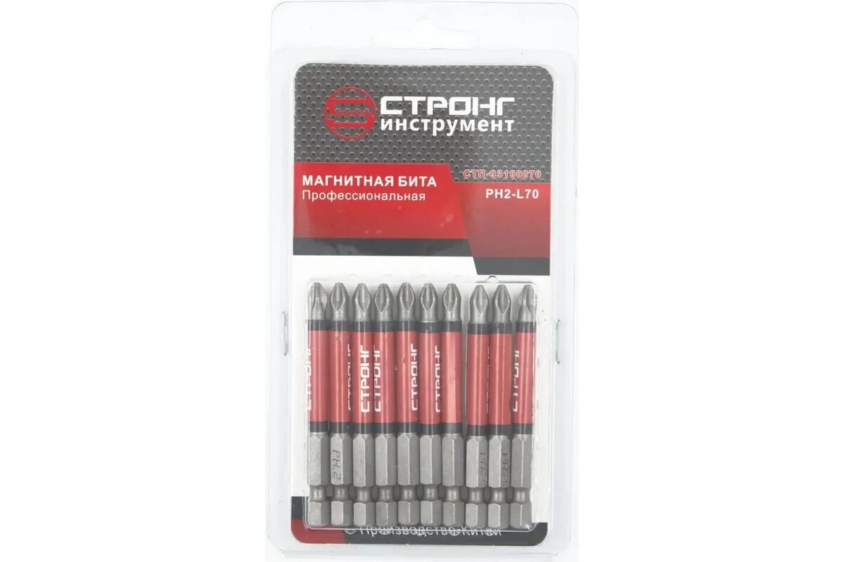 Strong стп-931 Бита магнитная РН2x70 (10шт в упак) стп-93100070