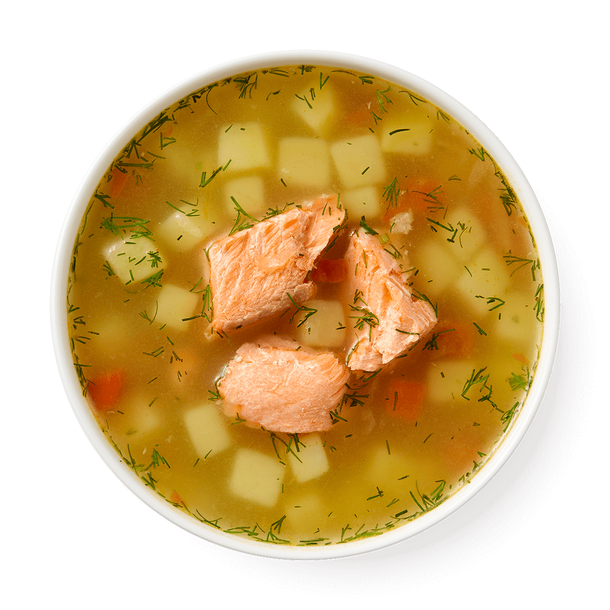 Уха с сёмгой "Из Лавки", рыбный бульон, кусочки рыбы, 300 граммов, 1 упак.