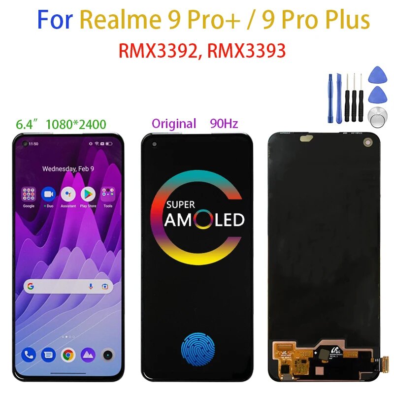 Оригинальный ЖК-дисплей с сенсорным экраном для OPPO Realme 9 Pro+ RMX3392 Original no frame