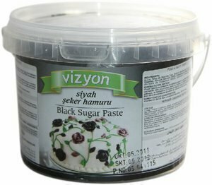 Паста для лепки Мастика Vizyon Polen черная, 1 кг. (Набор из 1 шт.)