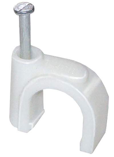 Скоба 30мм круглая пластиковая (100шт) IEK