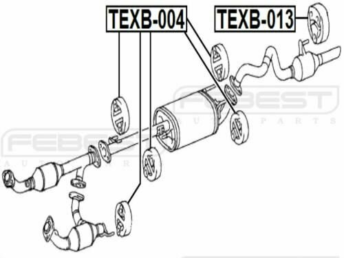 Подушка крепления глушителя 13 Febest TEXB004