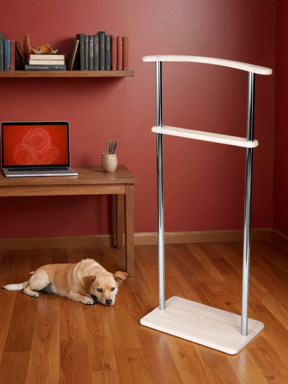 Вешалка GARRET Эдвин, МДФ/металл, напольная, дизайн лофт, цвет дуб беленый