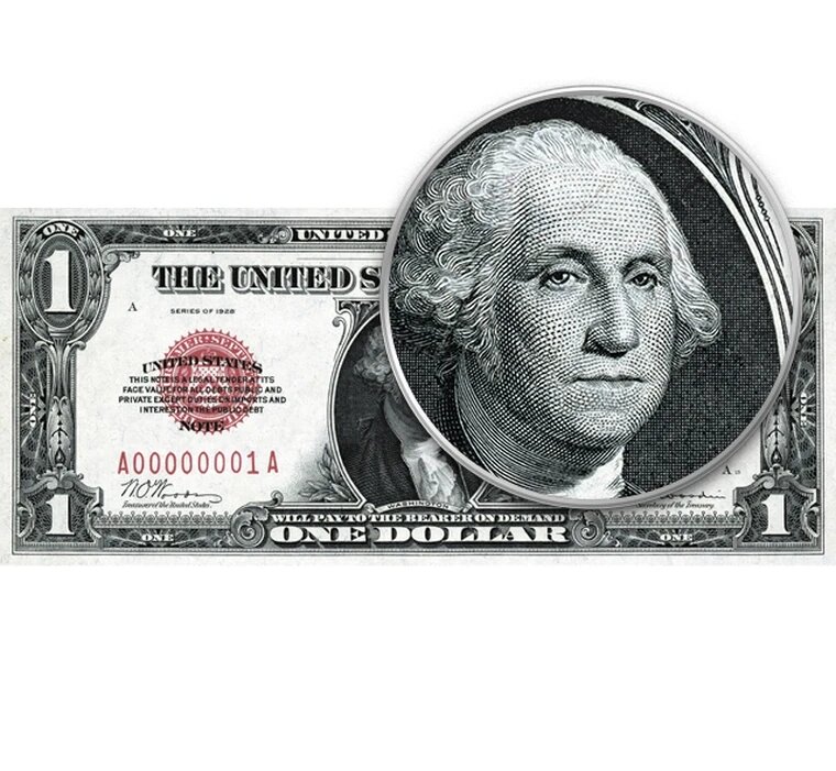 Банкнота США 1 доллар 1928 года, сувенирная копия, банкноты и купюры редкие коллекционные