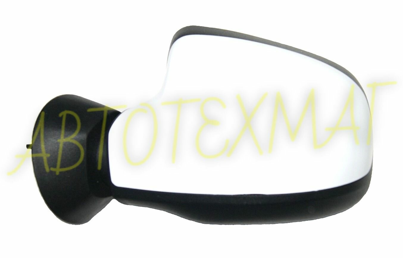 Зеркало боковое Лада Ларгус, Рено Логан, Дастер, Сандеро белого цвета (221), левое.