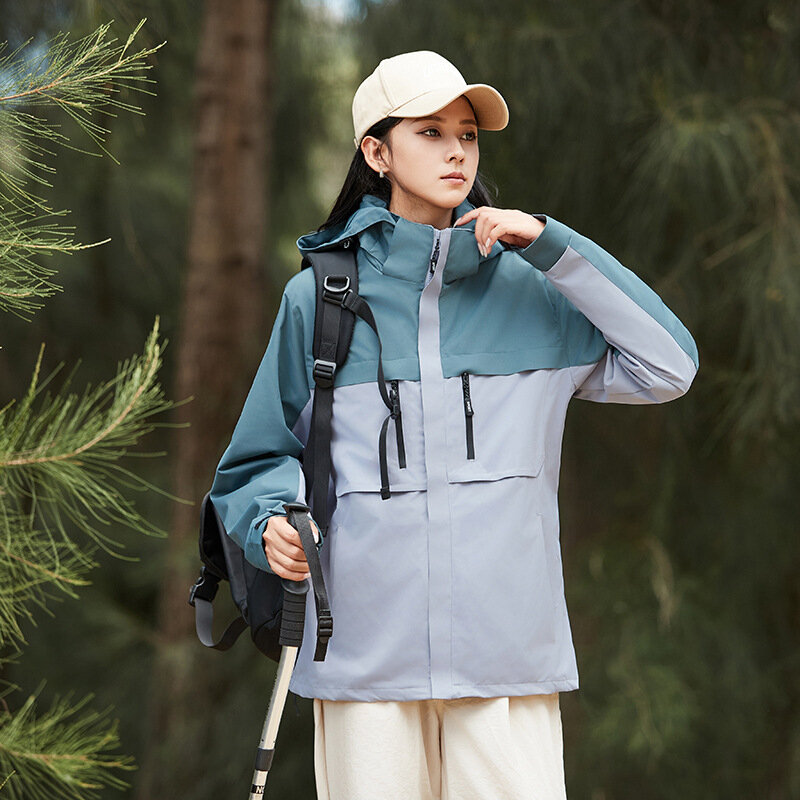 Куртка-двойка "три в одном" JDWZ2606, женская, зимняя, съёмный комбинезон, цвет светло-фиолетовый