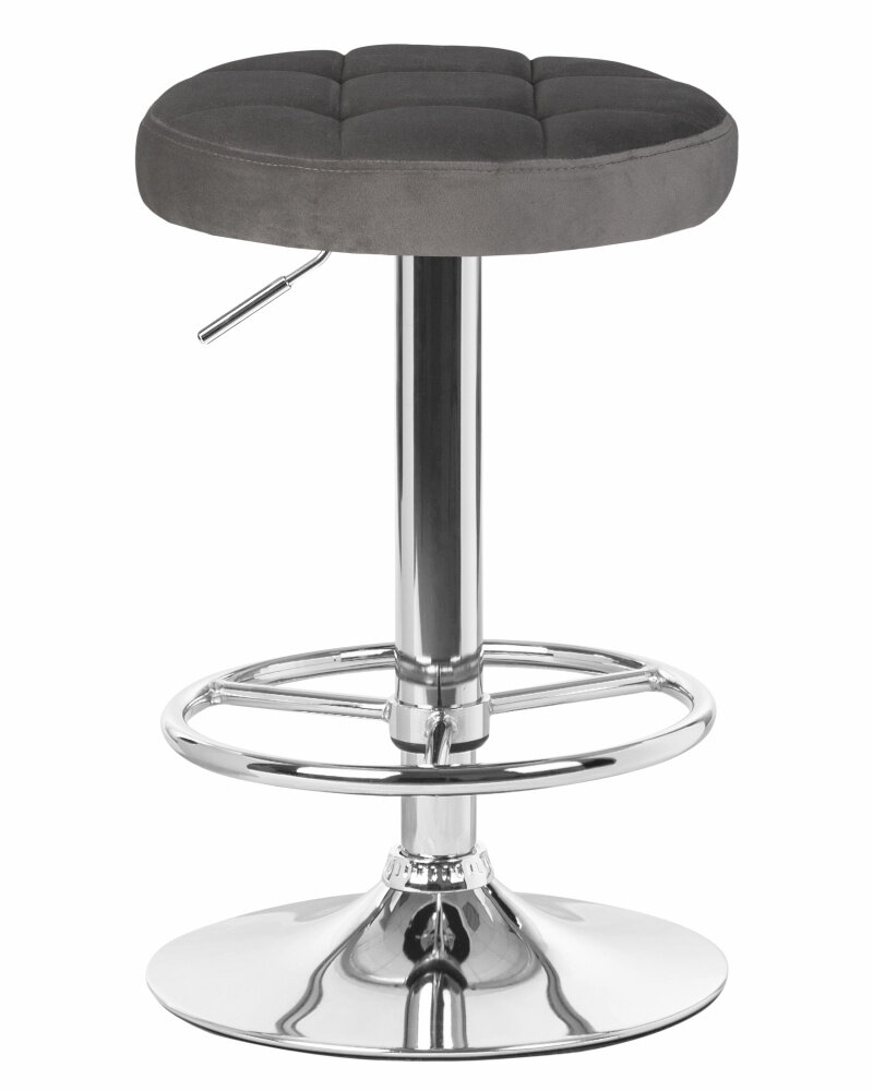 Табурет барный DOBRIN BRUNO, LM-5008, серый велюр (MJ9-75)