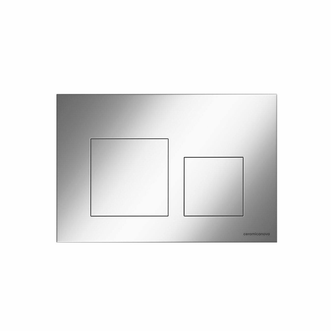 Кнопка смыва Ceramicanova Balance, клавиши Square, цвет хром матовый, арт. CN12-002M