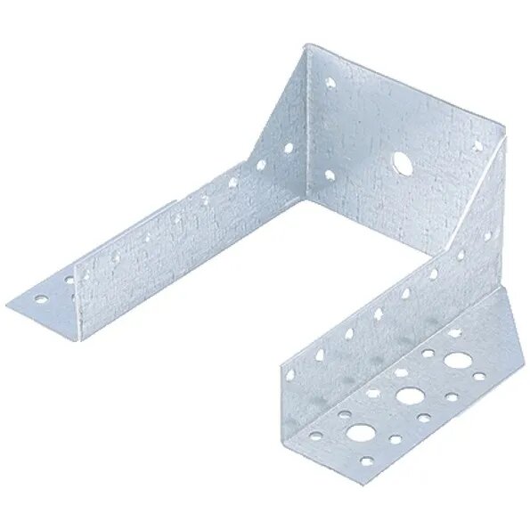 Коннектор бруса / опора раскрытая Сибртех, OBR R-50х107х76 мм, оцинкованная сталь 1.6 мм, двухстороннее крепление, 46529