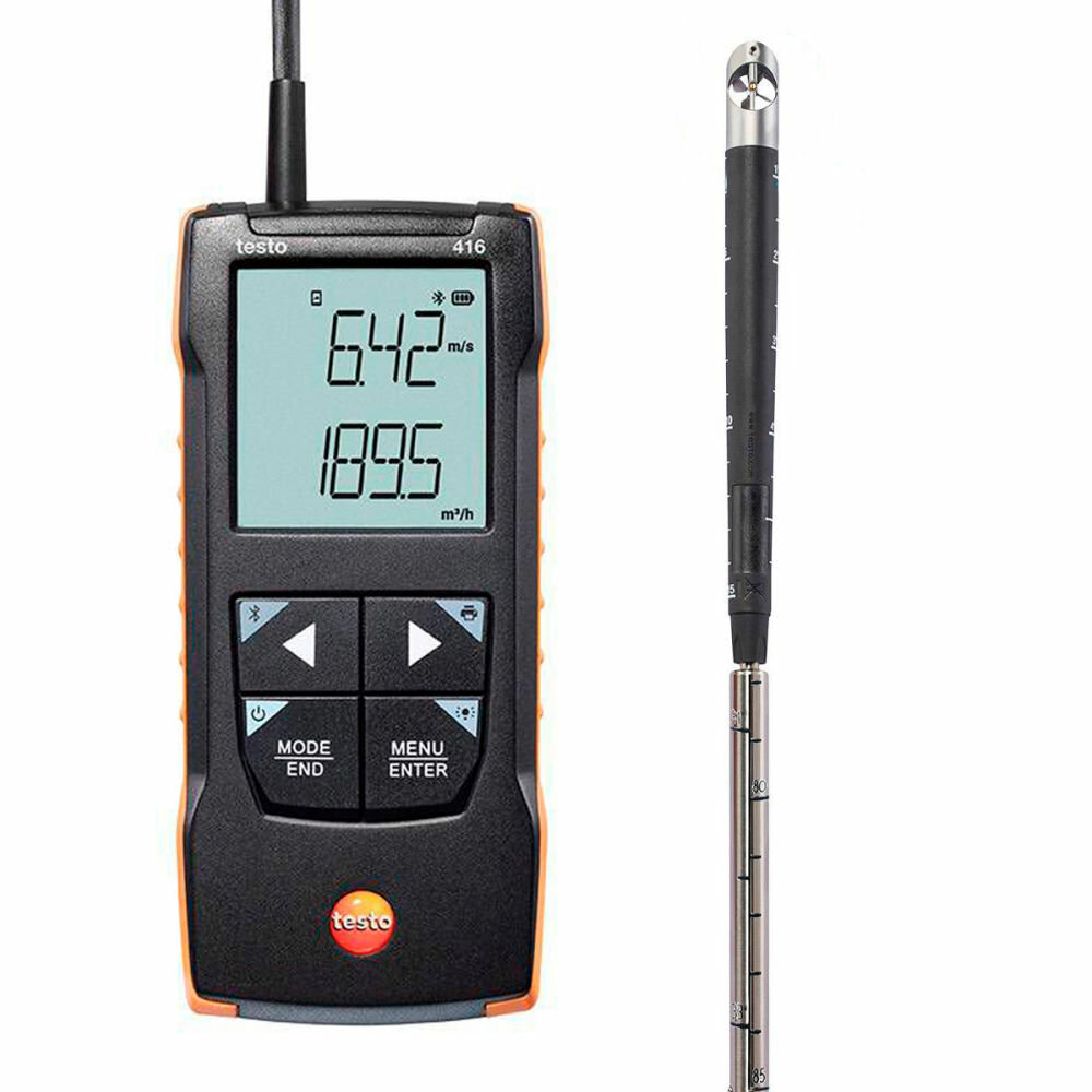 Анемометр Testo 416, крыльчатый тип, для измерения скорости движения газа