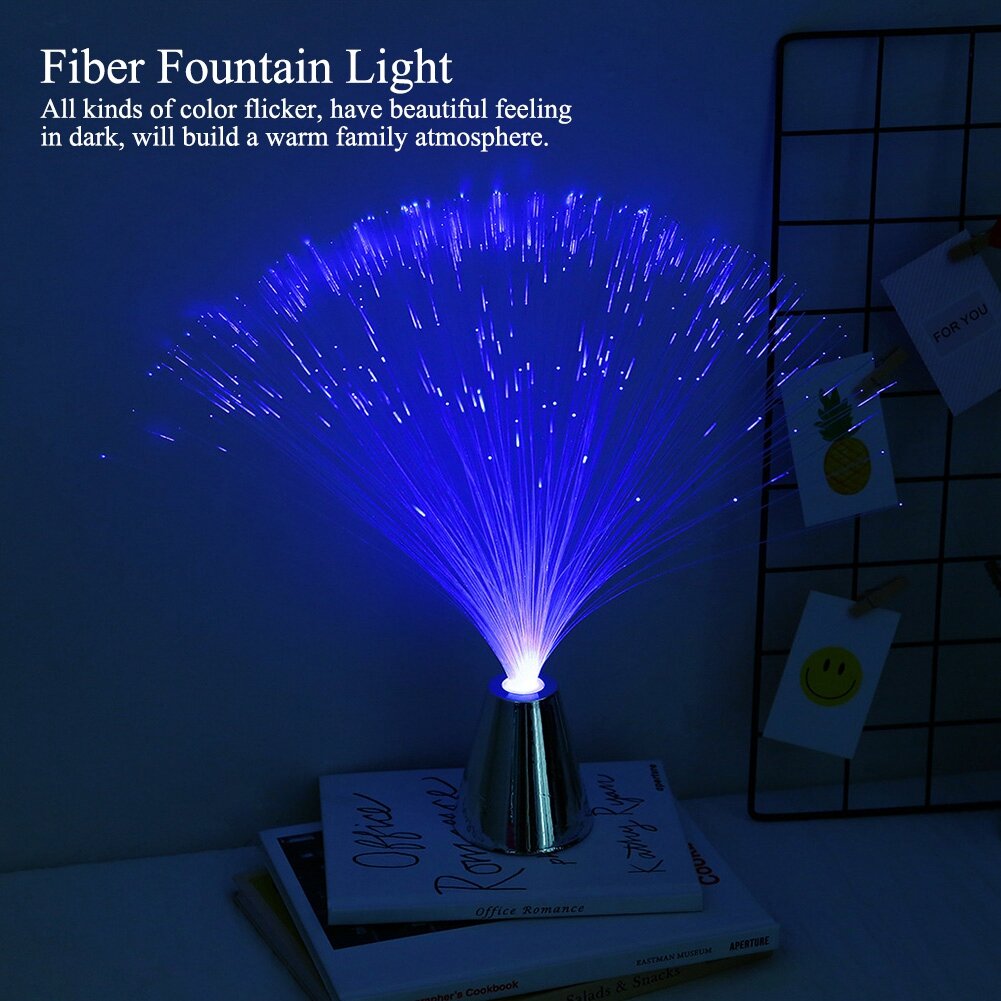 Пластиковый красочный меняющий цвет оптоволоконный фонтан светодиодный ночник звездное небо фестивальная лампа для украшения дома