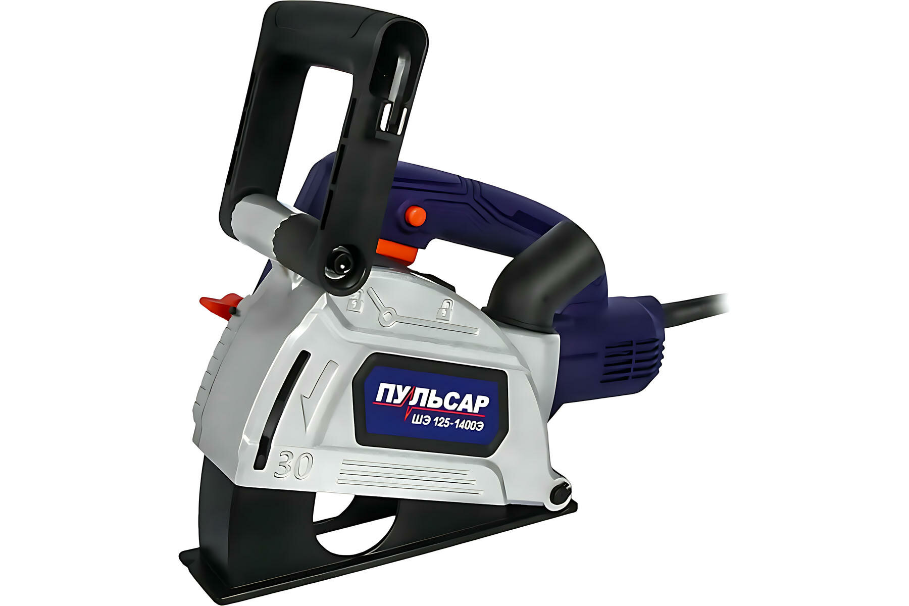 Штроборез Пульсар ШЭ 125-1400Э, электрический, мощность 1400 Вт, плавный пуск