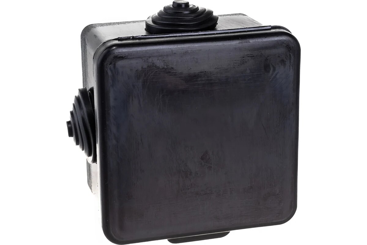 Урал ПАК Распаечная коробка открытой проводки 65×65×50 мм черная IP54 КО-51010065-045