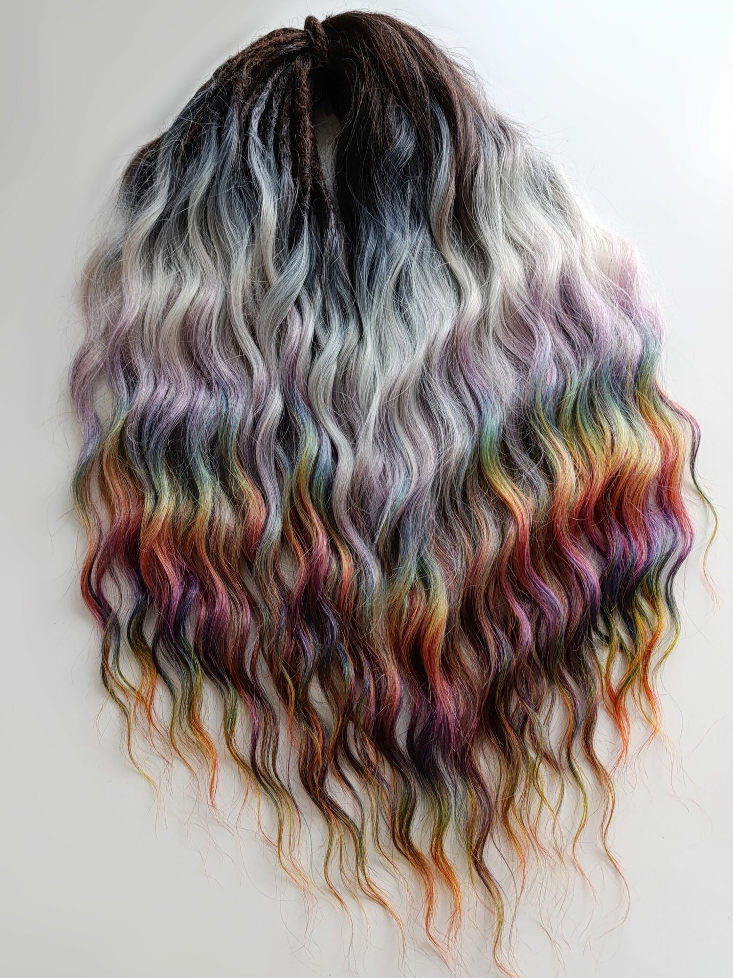 Радужные ДЕ дреды с кудрями (дредокудри)