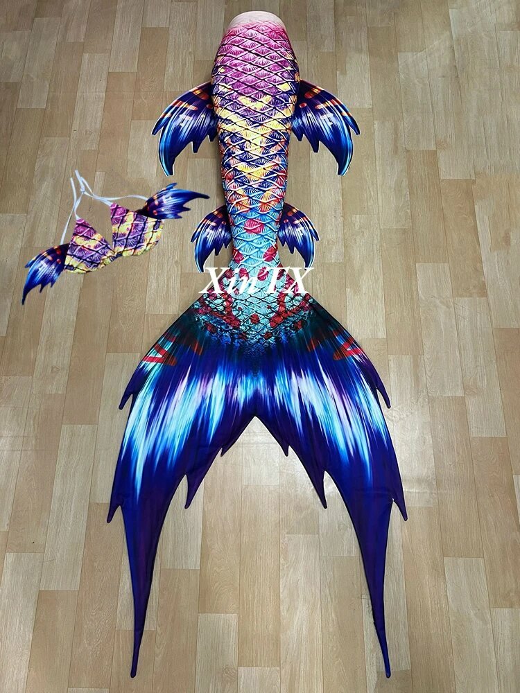 2026 Горячая новинка: Костюм русалки для взрослых (женский и мужской), черный, с S, No Monofin