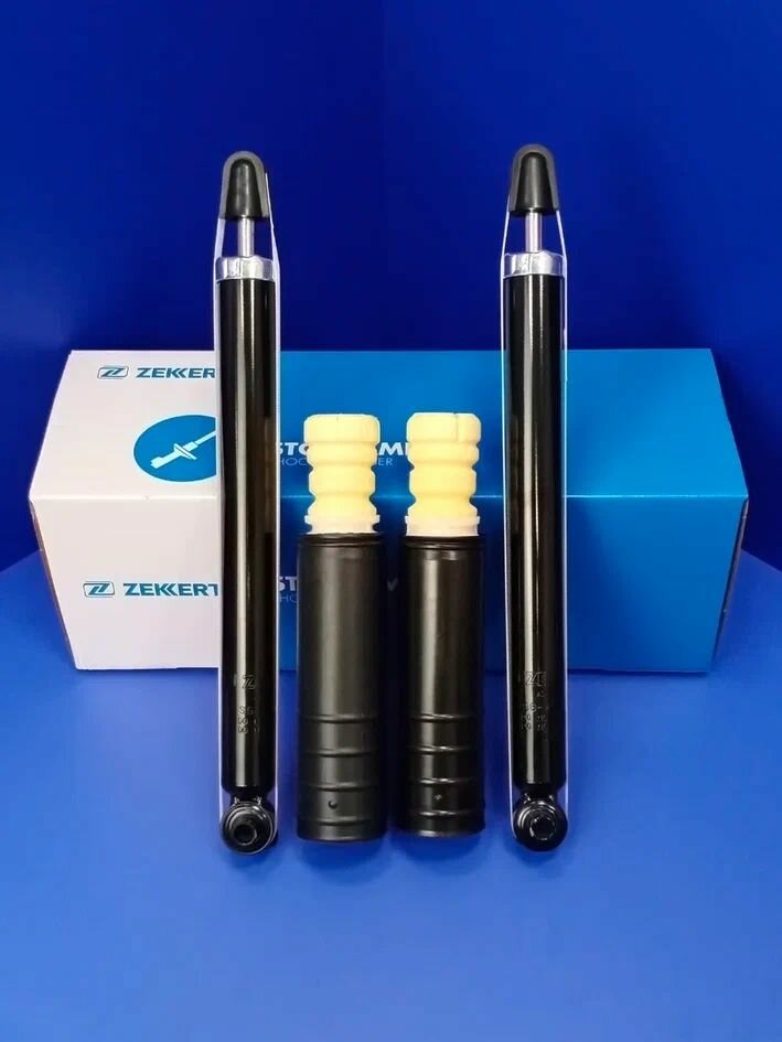 Пара задних амортизаторов с пыльниками и отбойниками Zekkert Германия на Шевроле Авео Т300. Стойка, амортизатор Chevrolet Aveo T300